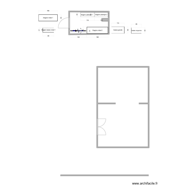 Cave - Plan 3 pièces 35 m2 dessiné par HH45650