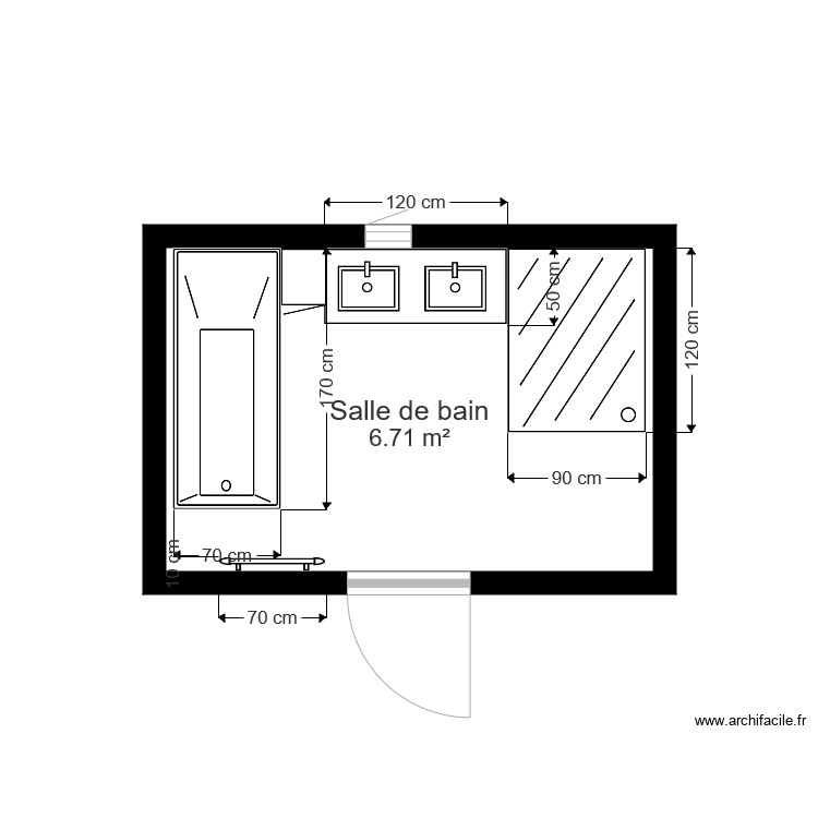 SDB - Plan dessiné par BREV55