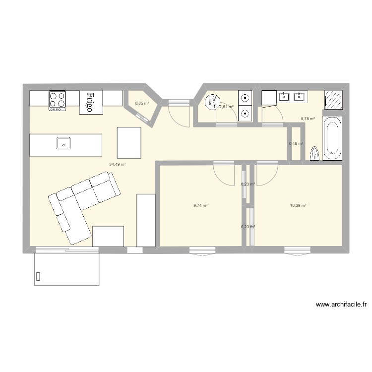 Square314v2 - Plan 9 pièces 65 m2 dessiné par Eric Corbeil