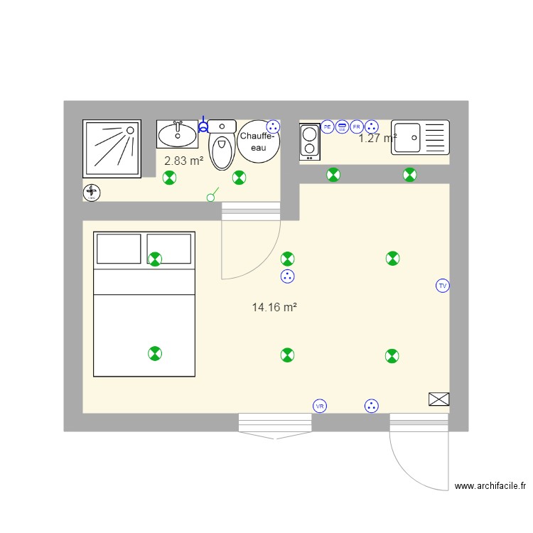 studio - Plan dessiné par abdeldamar
