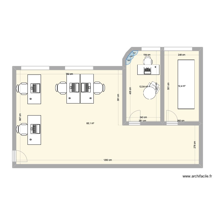 f2a_beligneux - Plan 3 pièces 90 m2 dessiné par cfat3837