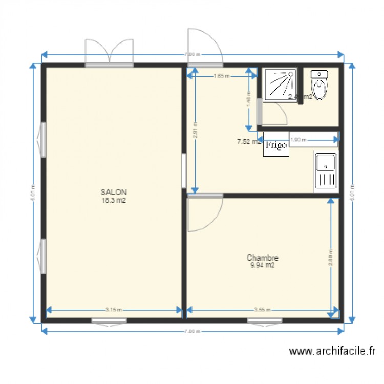 TRANO NARY TOAMASINA - Plan dessiné par ranary