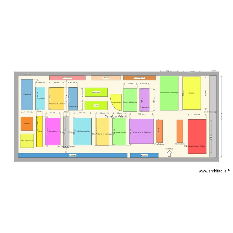 Plan Carrefour Valentin - Plan dessiné par Ness25