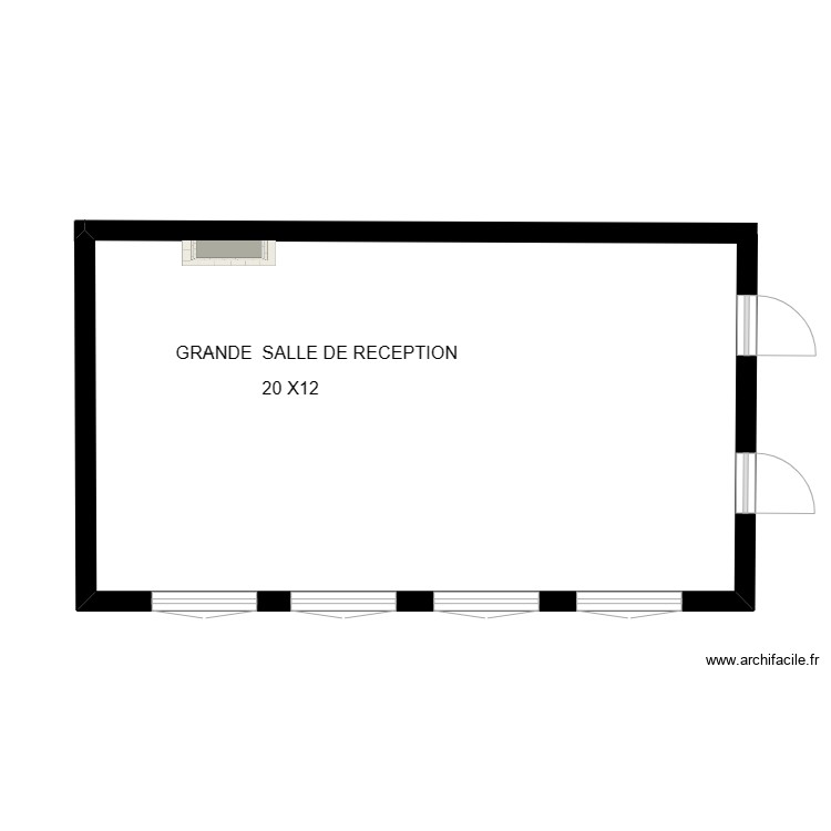 SALLE DE RECEPTION - Plan dessiné par DORTOIR