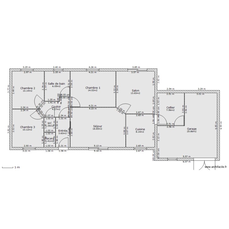 Plan – Plan 100m2 garage 25m2 – Par webvince18 ️ | ArchiFacile