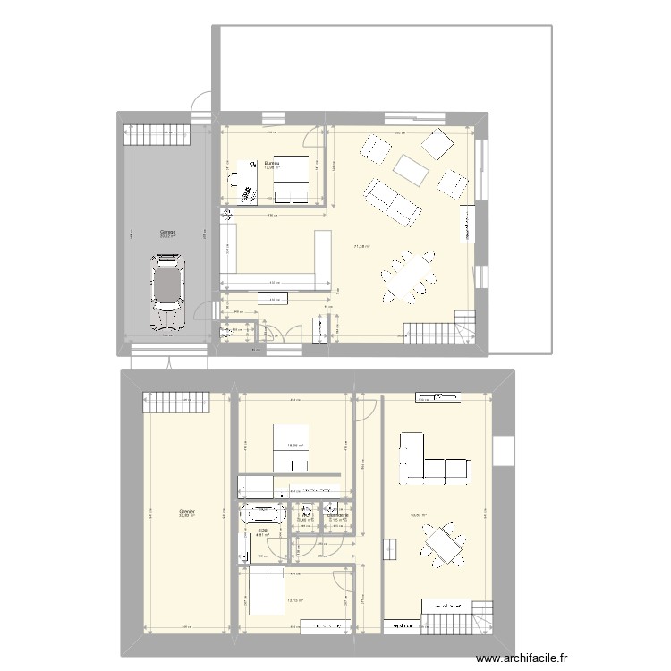 Saint Pierre - Plan 10 pièces 239 m2 dessiné par maud3001