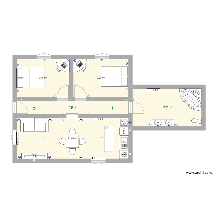 quentin enzo plan F3 - Plan dessiné par quentinnbrt