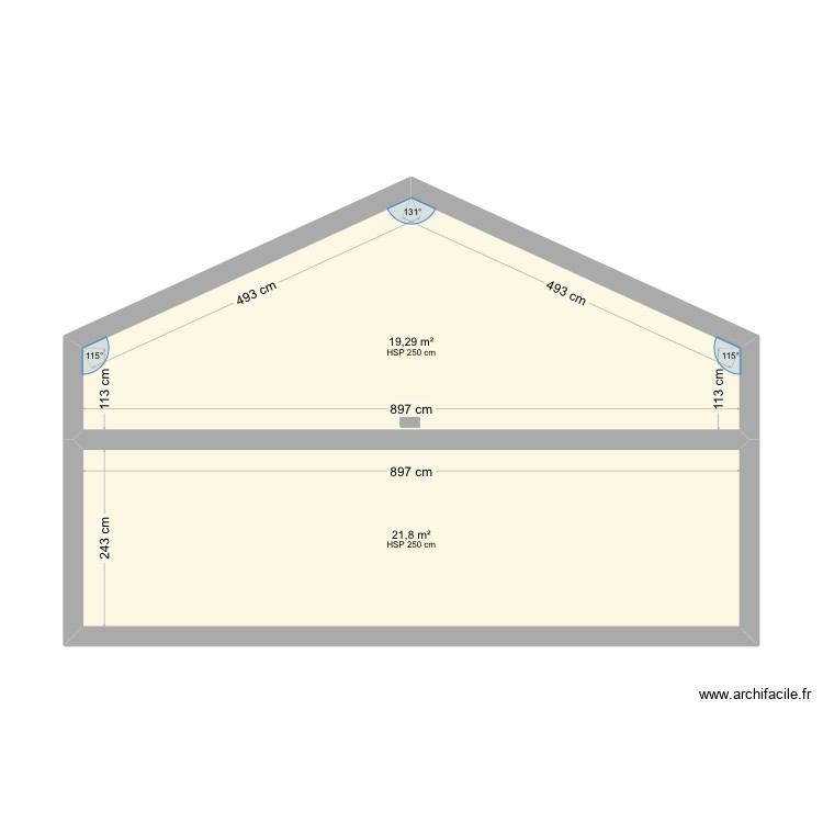 Plan de côte poilly - Plan 2 pièces 41 m2 dessiné par Doph972