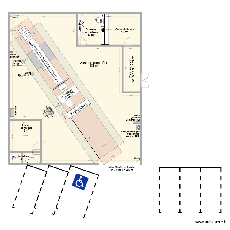 CCT VL Autocontrole Des Paters DÔLE - Plan 11 pièces 457 m2 dessiné par ...