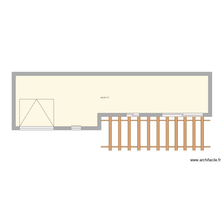 PERGOLA - Plan 1 pièce 45 m2 dessiné par MRG12