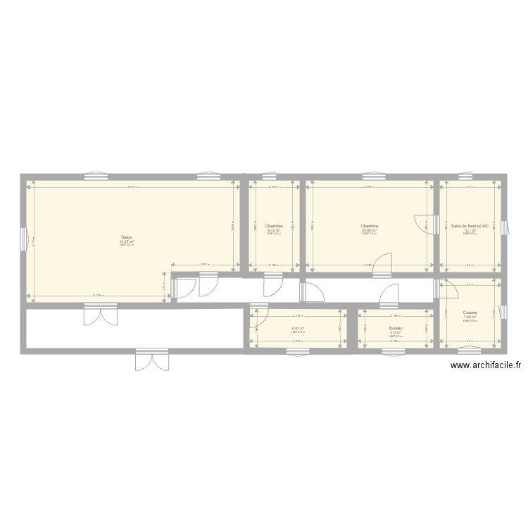 plan rectangulaire - Plan dessiné par elbacq
