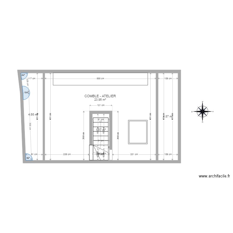 Wasquehal comble - Plan dessiné par antoineguilbert11