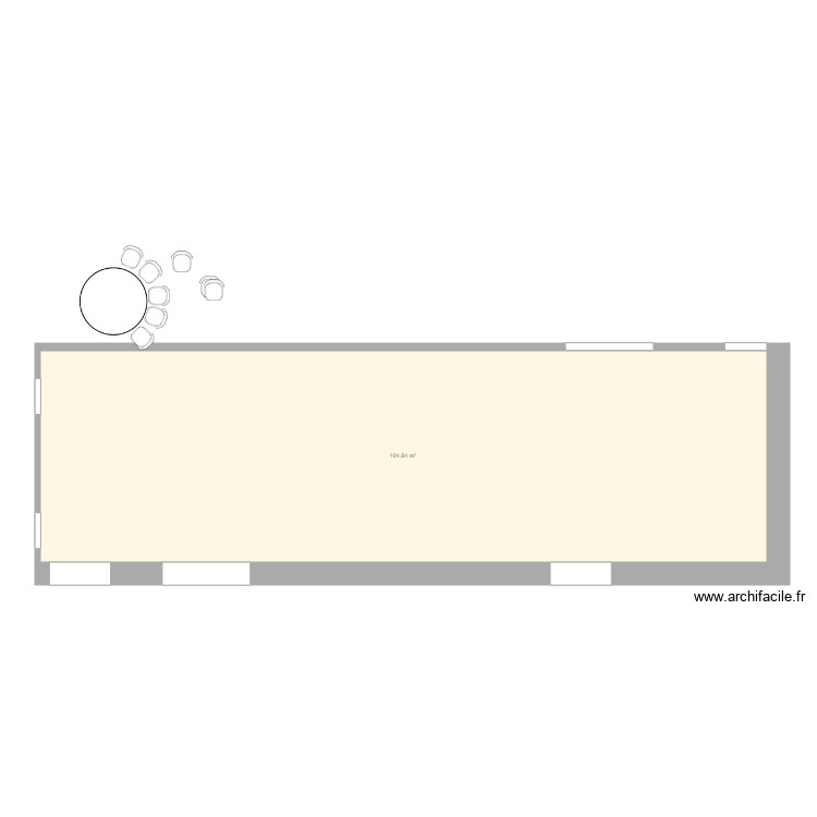 salle réception - Plan dessiné par eureka21