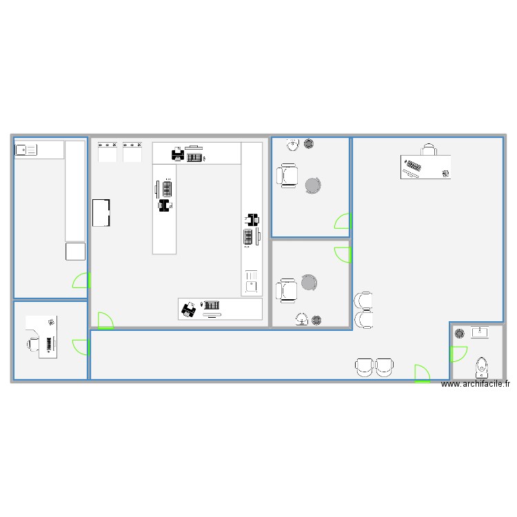 plan 2D labo - Plan dessiné par kawi29