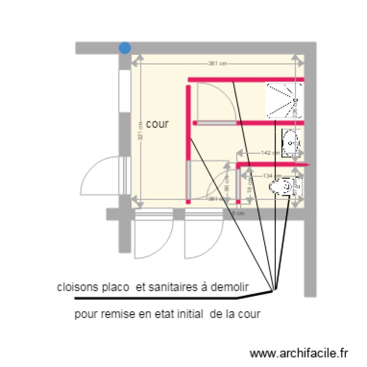 Plan – sanitaires – Par jmon ️ | ArchiFacile