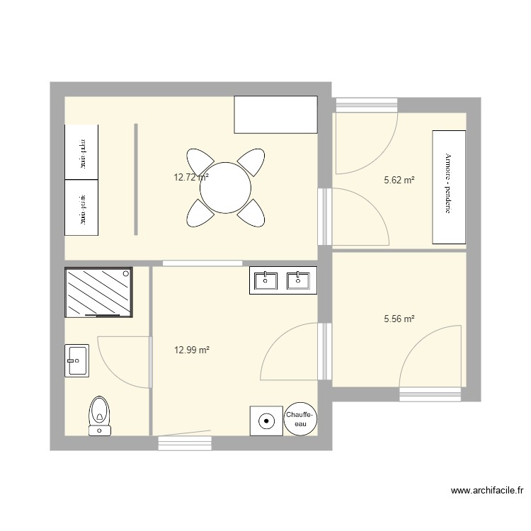 local ménage - Plan dessiné par morisollies