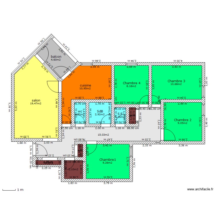 Plan – F5 1er – Par greg1234 ️ | ArchiFacile