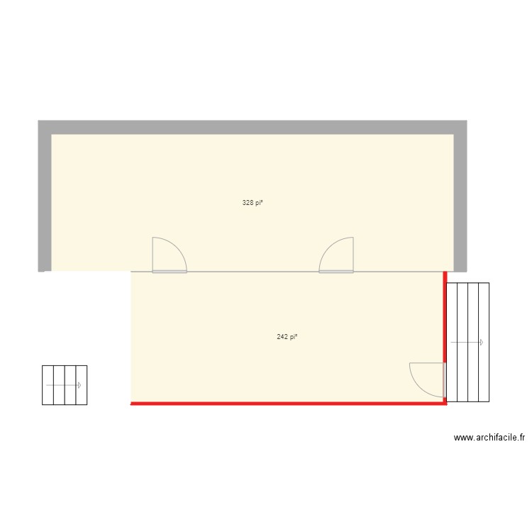 Balcon - Plan 4 pièces 58 m2 dessiné par Nancy1977