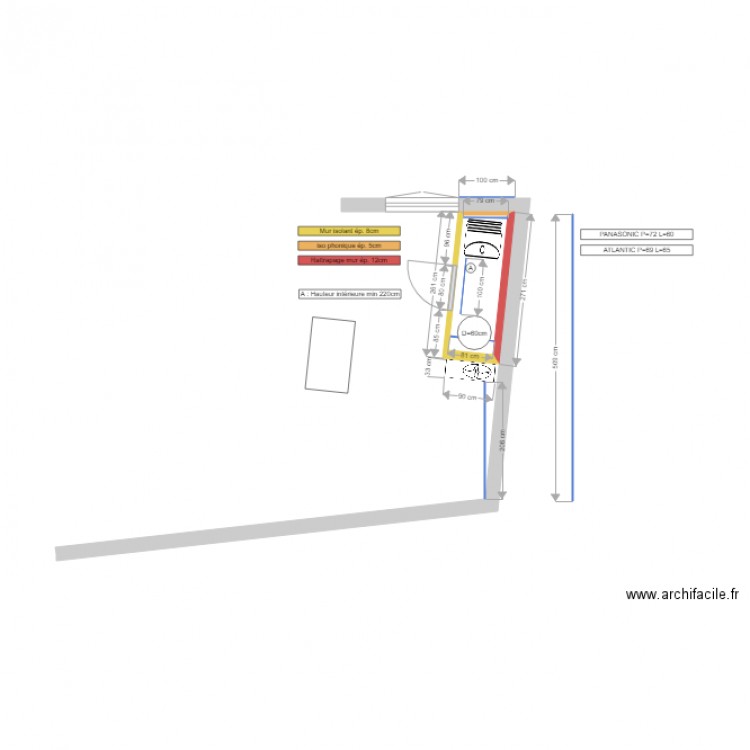 Local technique v2 - Plan dessiné par thierryd44