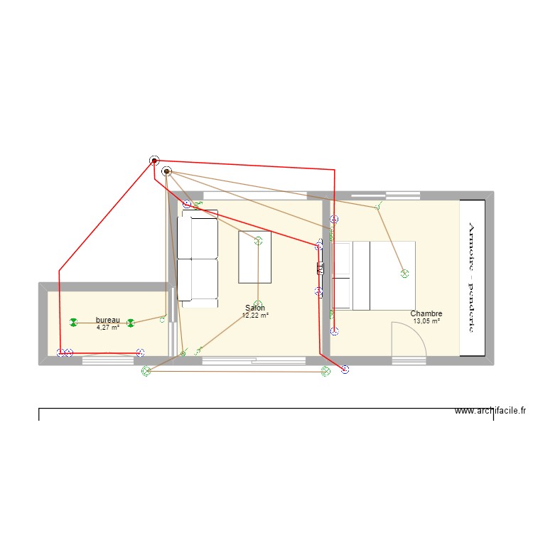 extention elect - Plan dessiné par ophredia