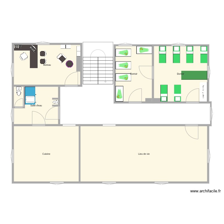 Plan des locaux - Plan dessiné par micro2020