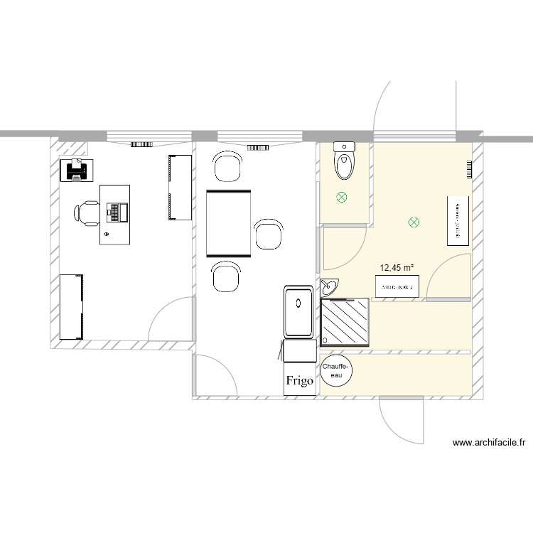 local technique - Plan dessiné par local technique