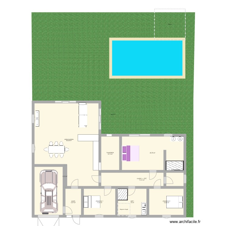 Plan – 160 m2 3ch – Par leaC3r ️ | ArchiFacile