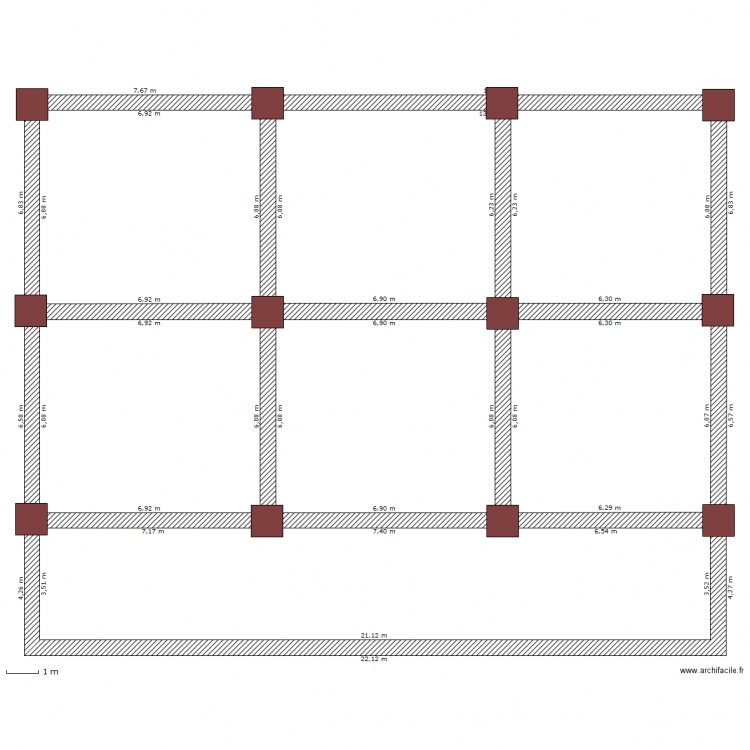 RADIER - Plan dessiné par Frédéric Fresnel