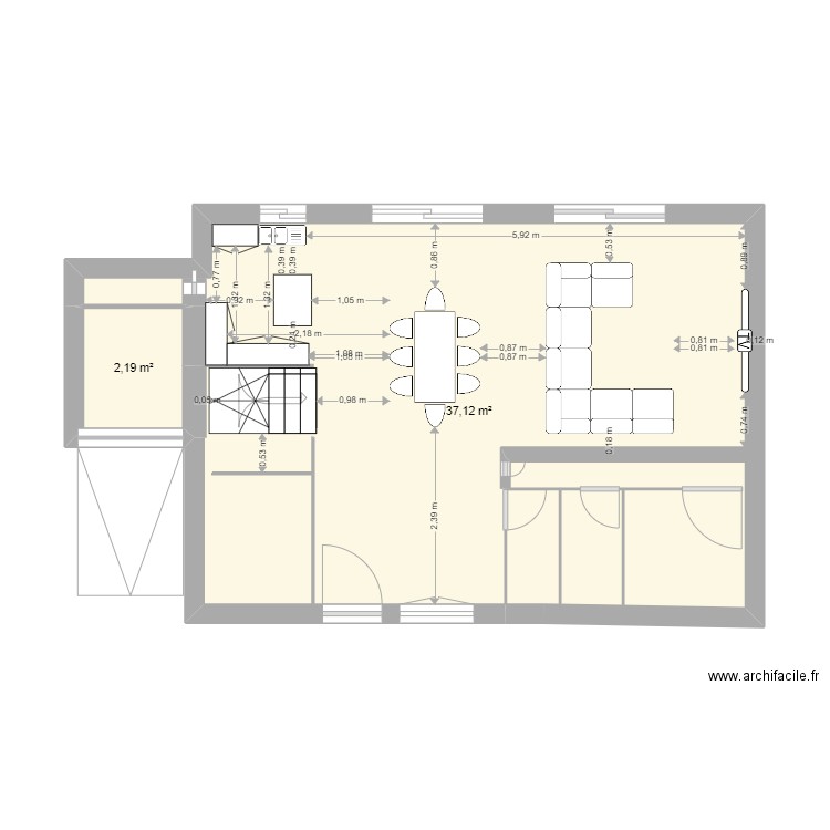 PLAN RDC - Plan dessiné par NMBALLOUK