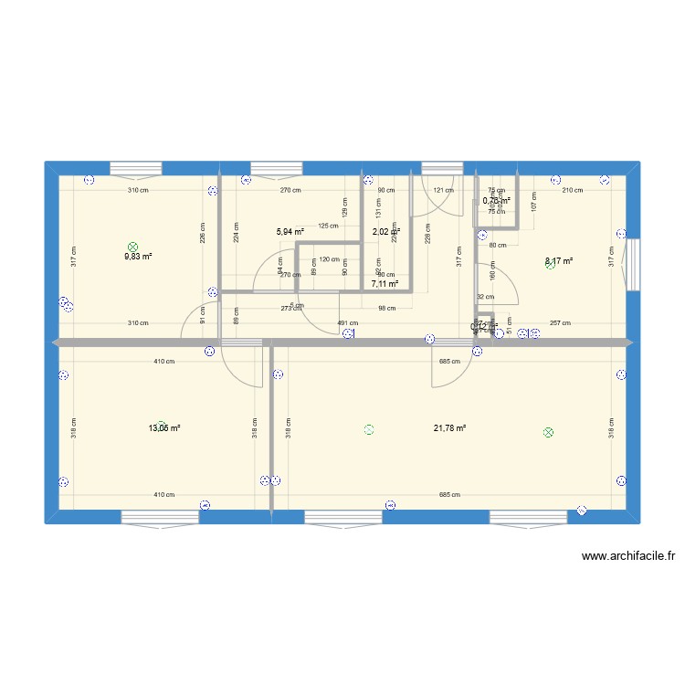 Maison - Plan 9 pièces 69 m2 dessiné par druid_s