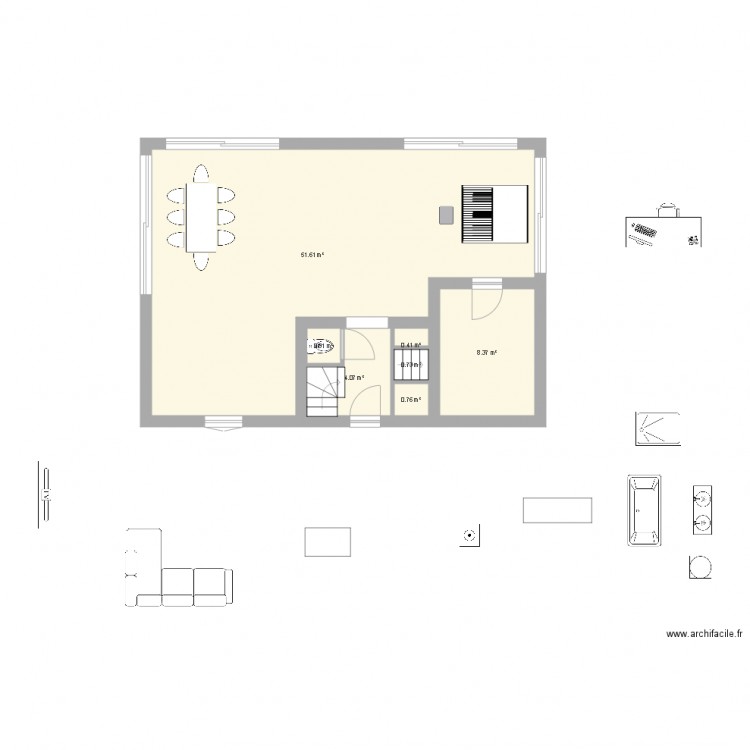 Maison Rectangle - Plan dessiné par Djfab23