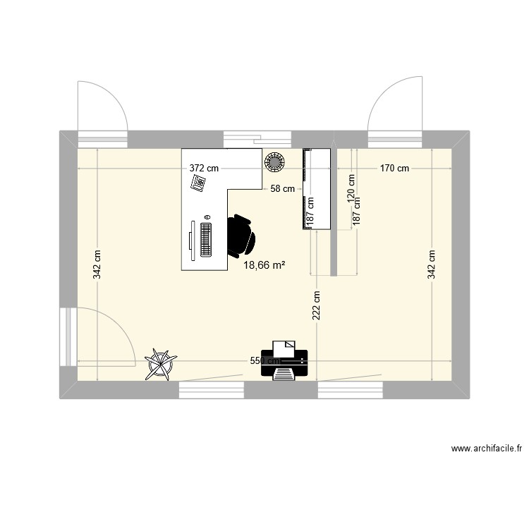 bureau - Plan dessiné par audreyheraudeau