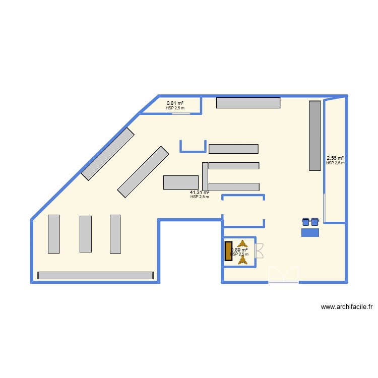 plan decathlon - Plan 4 pièces 46 m2 dessiné par aymanzxxx