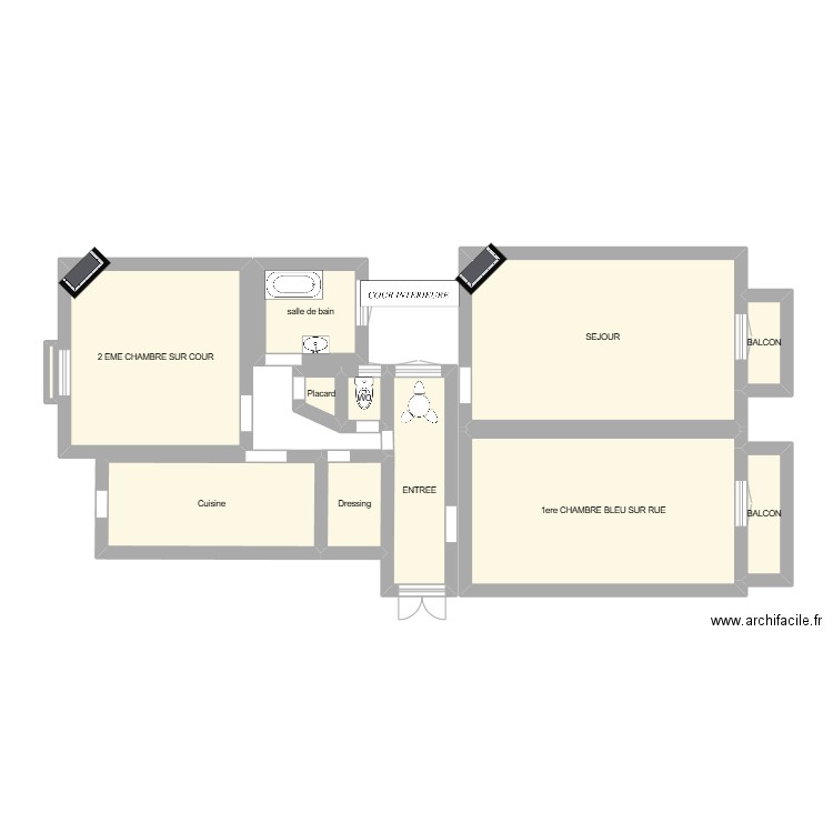 F3 PARIS - Plan 13 pièces 76 m2 dessiné par scalairefafa