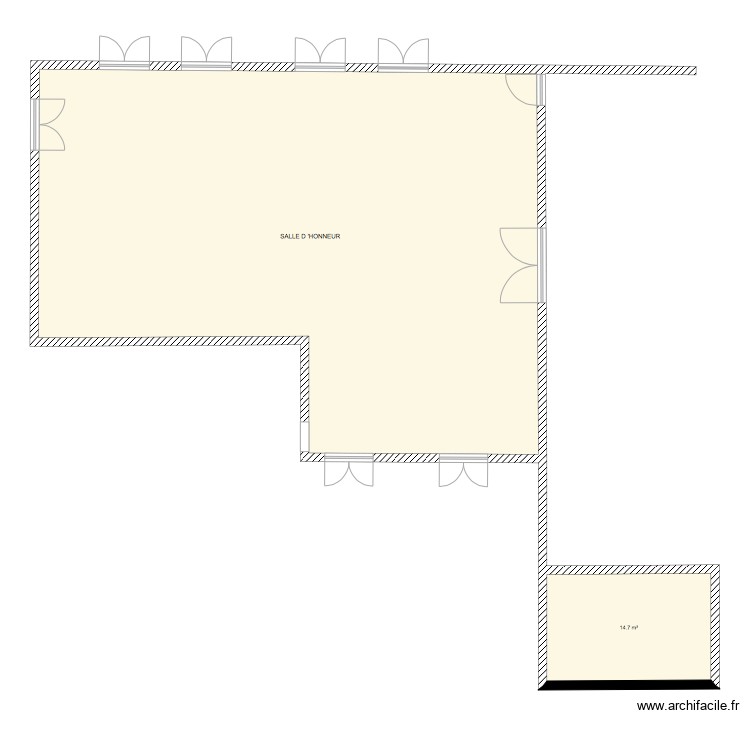 plan salle de reception - Plan dessiné par Aubergiste
