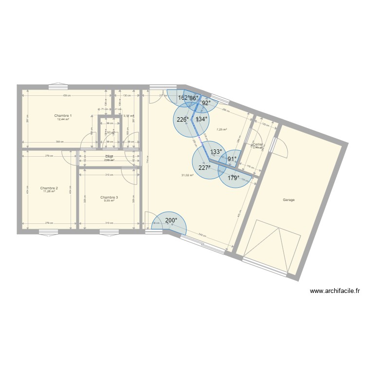 Modèle 80m en angle - Plan dessiné par nours48