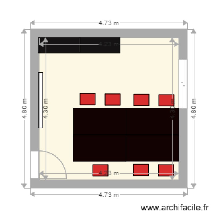 Bureau Secrétariat - Plan dessiné par mick0104