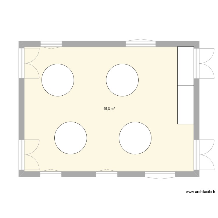 Plan de salle - Tables Rondes - Plan dessiné par KiOli