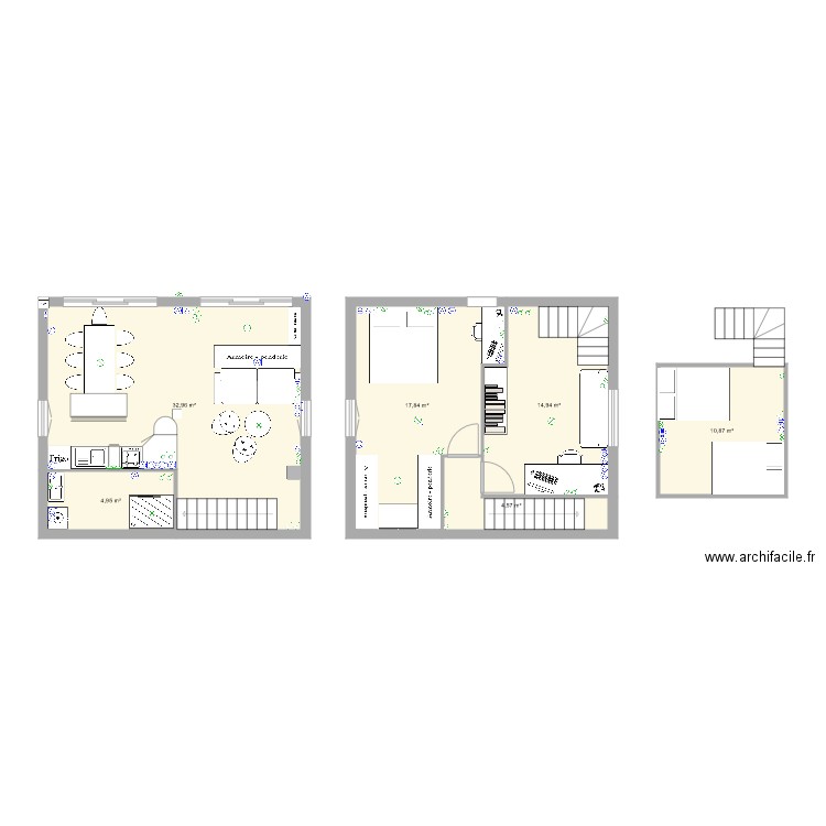 plan eclairage - Plan 6 pièces 86 m2 dessiné par lyliechou