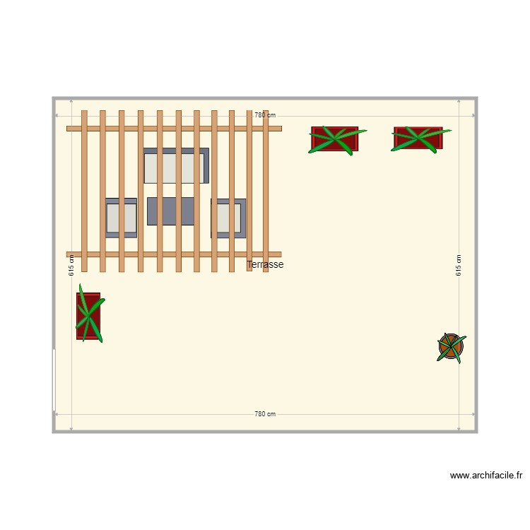 terasse - Plan dessiné par Wiser