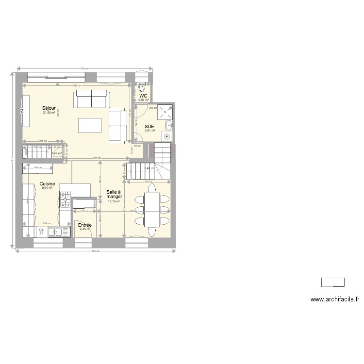 Plan RDC Révisé 1 - Plan dessiné par Nathy01