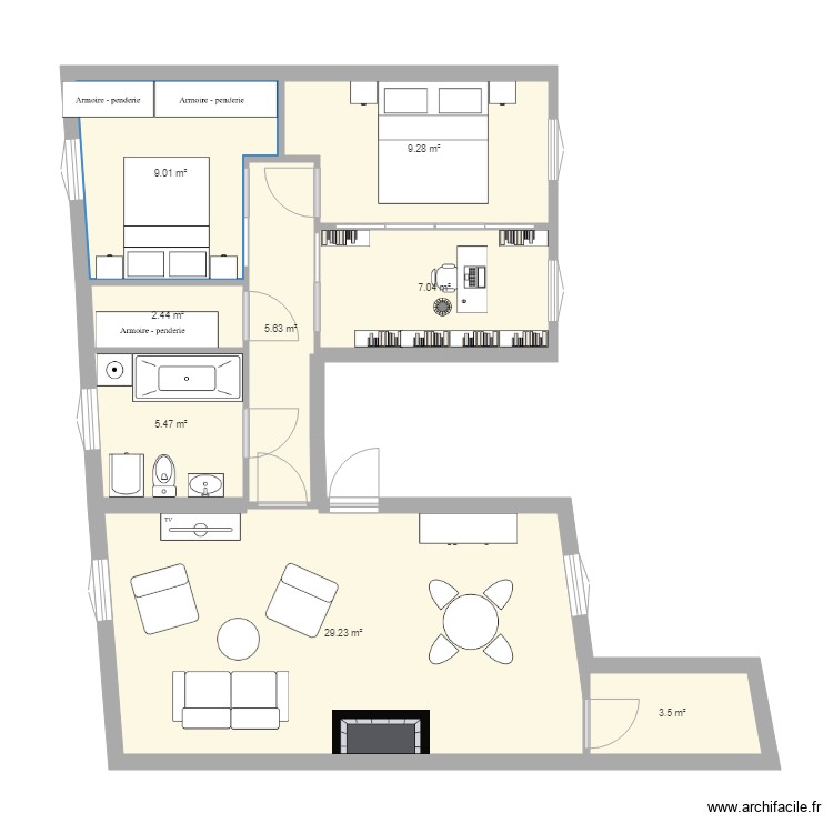 Projet agrandissement - Plan dessiné par MATT94
