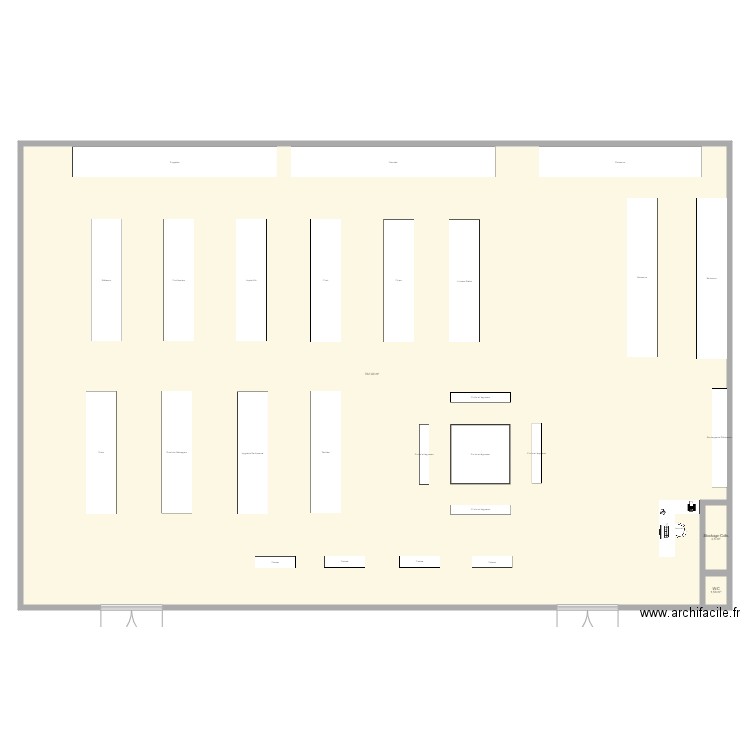 Supermarché Plan Animation - Plan dessiné par Nico-Polski