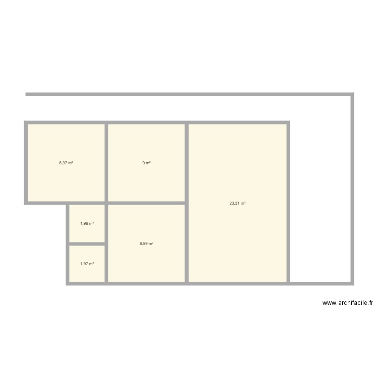 ARIEL - Plan 6 pièces 54 m2 dessiné par ngamankita