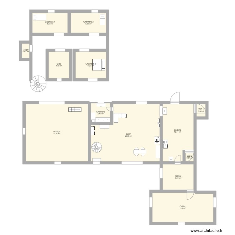 plan La Sercole - Plan dessiné par archimede35