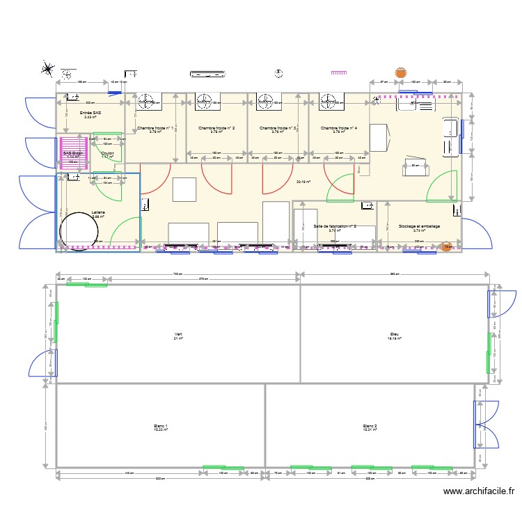 Laboratoire - Plan dessiné par Sabine47