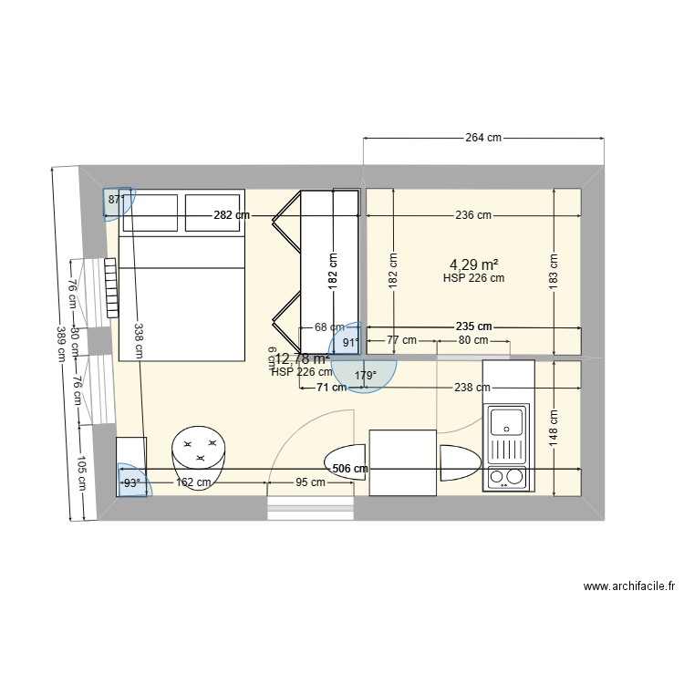 Plan studio - Plan dessiné par DecorYT