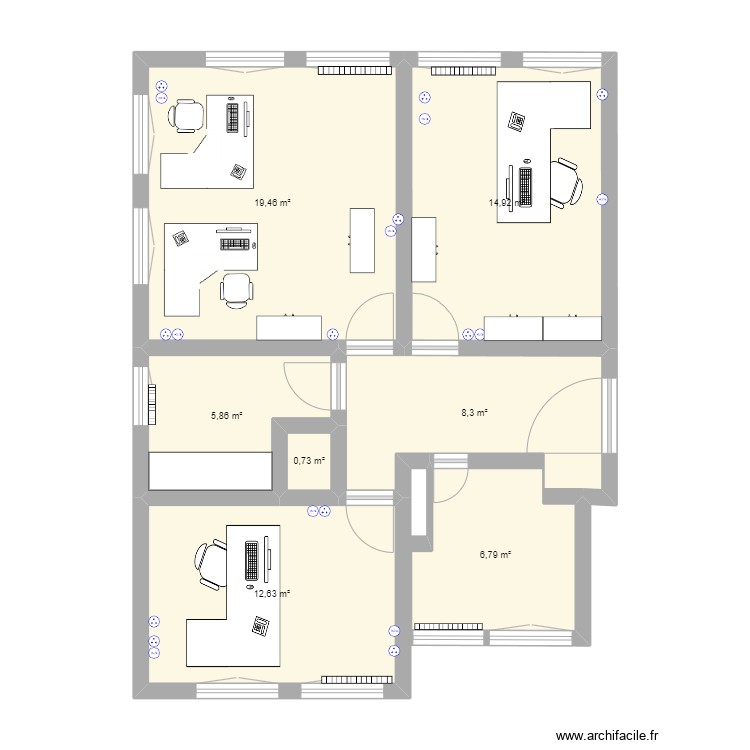 nouveau locaux - Plan dessiné par contactlebashu
