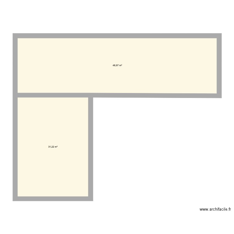 WIP - Plan 2 pièces 80 m2 dessiné par xrn