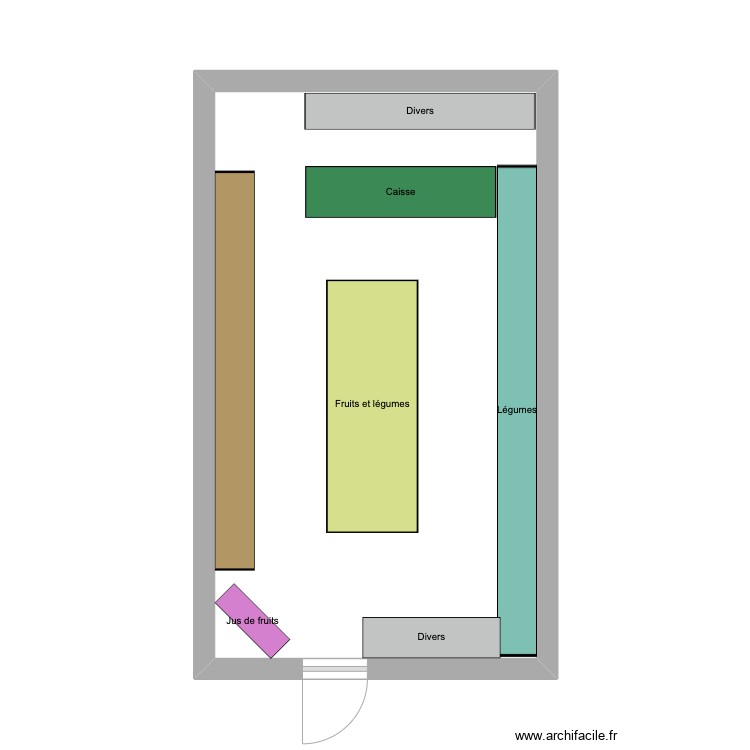 Plan – épicerie – Par leomr ️ | ArchiFacile